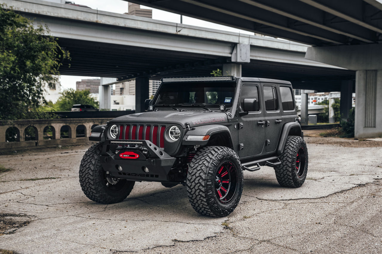 Black jeep red accents store